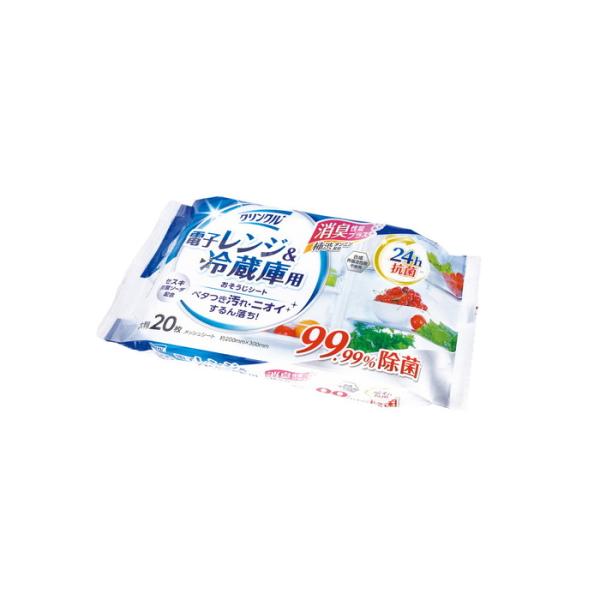Life-do.Plus ライフ堂 クリンクル 電子レンジ・冷蔵庫 おそうじシート 24h抗菌 20枚入4589506150595ベタつき汚れ・ニオイ するん落ち! 消臭効果に優れた天然成分の柿渋(柿タンニン)を配合紙製品:ウェットティッシ...