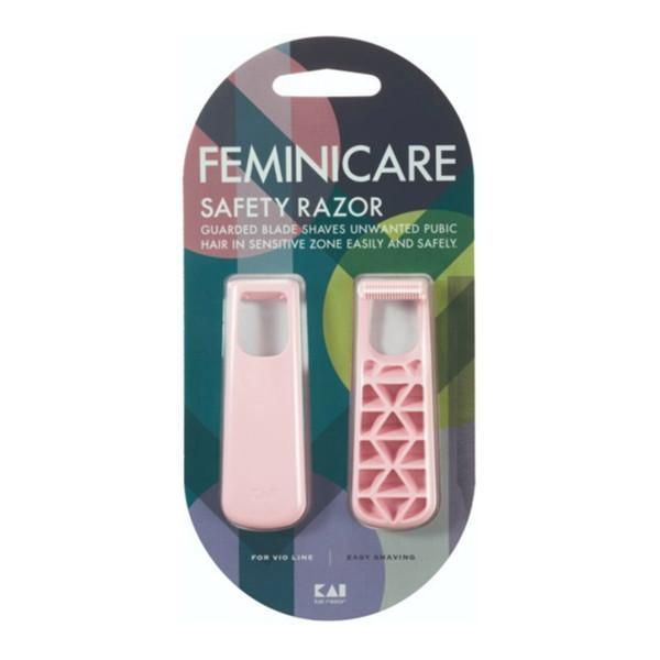 貝印 FEMINICARE フェミニケア デリケートゾーン用かみそり  VIO デリケートゾーンケア 2本自分でできる！アンダーヘアケア かみそり カミソリ 剃刀 ムダ毛ケア ムダ毛剃り 4901331003127 化粧品・化粧小物:女性用...