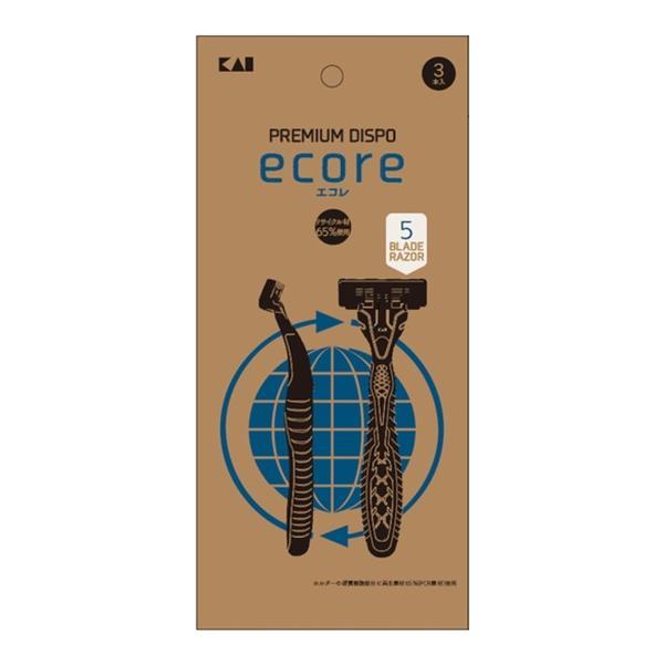 貝印 GA0110 プレミアムディスポ エコレ 3本入 エコカミソリ程よい重量感のある５枚刃カミソリ 使い捨てカミソリ 4901331005510 男性用化粧品・日用品:男性用カミソリ:使い捨て広告文責：アットライフ株式会社TEL 050-...