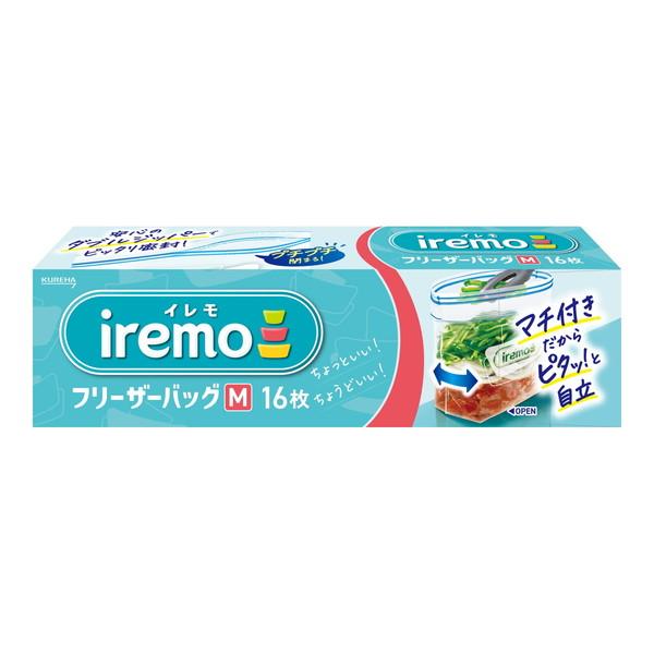 クレハ イレモ iremo フリーザーバッグ M 16枚4901422336059底マチ付きだからピタッ！と自立、１箱に２種類のデザイン封入■キッチン・お掃除用品:台所消耗品:その他台所用品広告文責：アットライフ株式会社TEL 050-31...