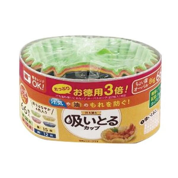 東洋アルミ お徳用 3倍汁も油も 吸いとるカップ オーバル ビッグ 4色 66枚入4901987218432天然コットン使用。当社従来品より３倍吸水・吸油率がＵＰ。定番の赤・黄・緑に＋紺色を追加しています。キッチン・お掃除用品:お弁当・テー...