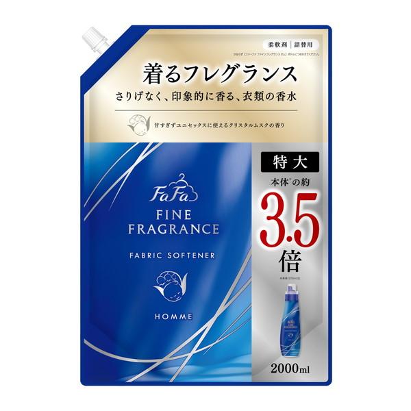 NSファーファ ファインフレグランス オム 詰替用 2000mL 柔軟剤4902135672908素材選定・製造方法からこだわったプレミアム柔軟剤。清潔感あるクリスタルムスクの香り。特大サイズ。お洗濯・衣類・靴ケア:洗剤・柔軟剤・漂白剤:柔...