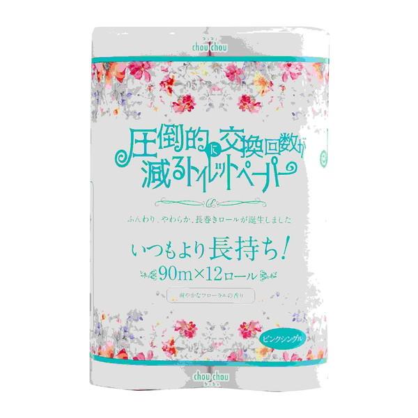 泉製紙 圧倒的に交換回数が減る トイレットペーパー シュシュピンク 12ロール入 シングル 90m巻き4970123101501たっぷり長持ち、交換回数が減らせます。紙製品:トイレットペーパー広告文責：アットライフ株式会社TEL 050-3...