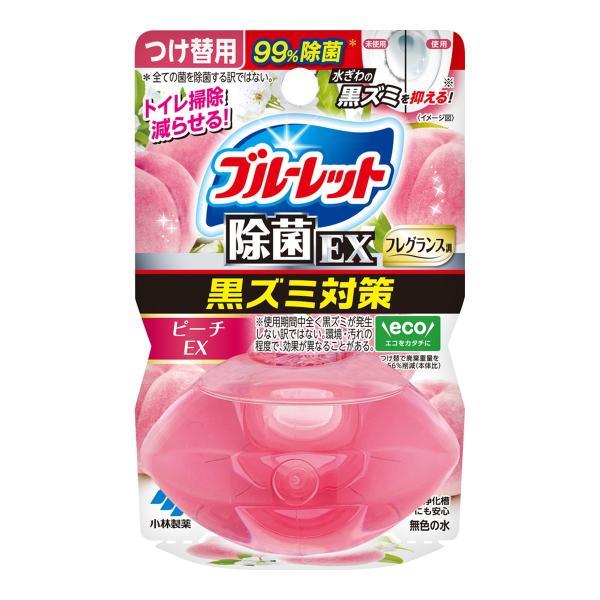 小林製薬 液体 ブルーレットおくだけ 除菌EX フレグランス つけ替用 ピーチEX 67ml トイレ用洗剤除菌処方で水ぎわの黒ズミの発生を抑え、お掃除が楽になります 4987072092781 芳香剤・消臭剤:トイレタンククリーナー広告文責...