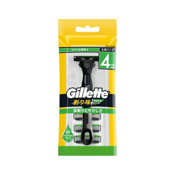 P&amp;G ジレット 剃り味 +プラス やさしさ 3B ホルダー付4987176342157使い捨てカミソリより刃の剃り味2.4倍長持ち！男性用化粧品・日用品:男性用カミソリ:ホルダー広告文責：アットライフ株式会社TEL 050-319...