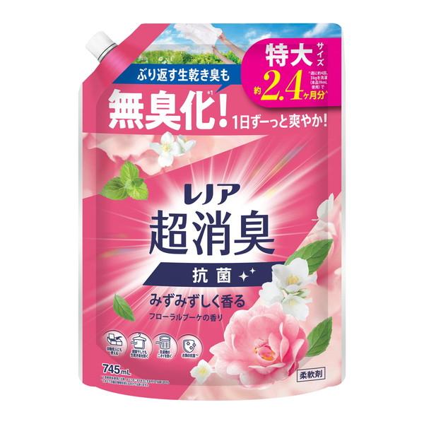 レノア 超消臭 みずみずしく香る フローラルブーケの香り つめかえ用 特大サイズ 745mL 柔軟剤 P&amp;G4987176353610詰め替え 詰替 ぶり返す生乾き臭も無臭化 1日ずーっと爽やか!■お洗濯・衣類・靴ケア:洗剤・柔軟剤...