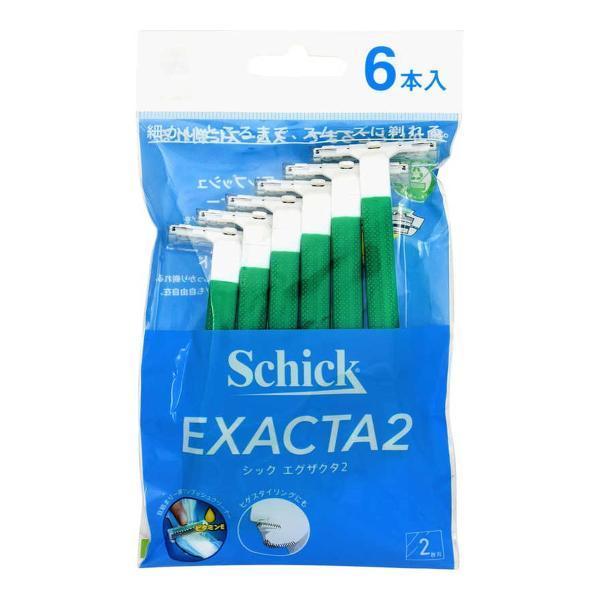 シック エグザクタ2 (6本入) メンズ剃刀4891228313531細かいところもしっかり剃れるスリムヘッド ２枚刃カミソリ■男性用化粧品・日用品:男性用カミソリ:使い捨て広告文責：アットライフ株式会社TEL 050-3196-1510※...