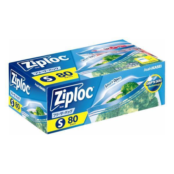 旭化成 Ziploc ジップロック フリーザーバッグ S 80枚入4901670116670冷凍保存からレンジ解凍まで、移し替えの必要なし■キッチン・お掃除用品:お弁当・テーブル用品:保存容器・保存袋・ジッパーバック広告文責：アットライフ株...