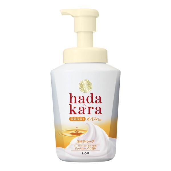 ライオン hadakara ハダカラ ボディソープ 泡で出てくるオイルインタイプ ローズガーデンの香り 本体 530ml4903301311911保湿成分が洗い流されない泡ボディーソープオイルイン■バス・洗面用品:ボディソープ広告文責：アッ...
