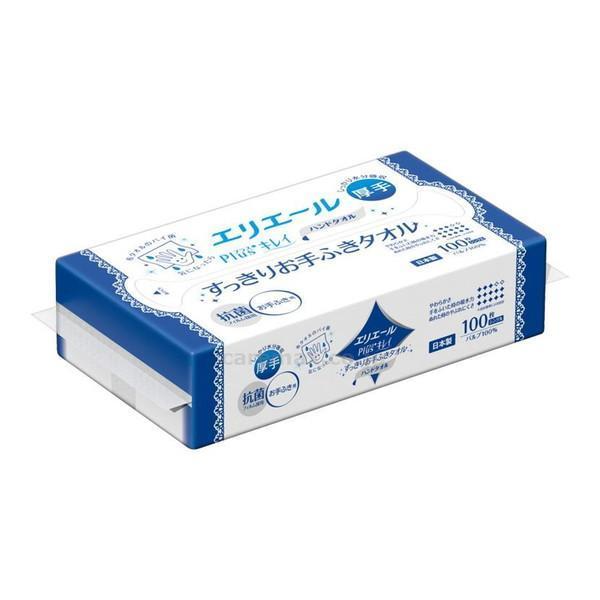 大王製紙 エリエール エリエールPlus+ キレイ すっきり お手ふきタオル 100枚入4902011824568しっかり拭けるお手ふき用タオルです ペーパータオル 手拭き■紙製品:キッチンタオル広告文責：アットライフ株式会社TEL 050...