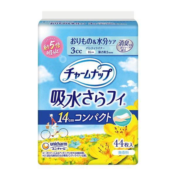 ユニ・チャーム チャームナップ 吸水さらフィ コンパクト 14cm 無香料 44枚 パンティーライナー4903111524532水分・ニオイをしっかり吸収。薄さ約3ｍｍで尿まで気軽にケア。■介護・健康用品:軽失禁:女性用広告文責：アットライ...