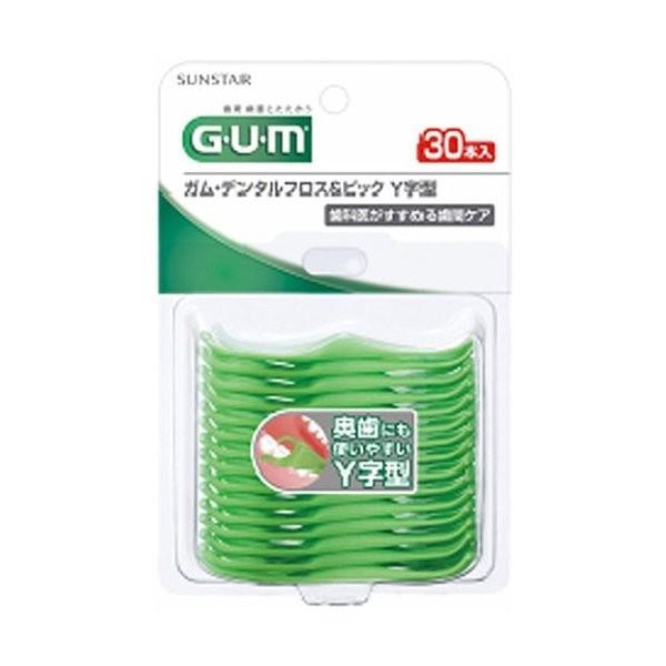 商品名：GUM(ガム) デンタルフロス&amp;ピック Y字型 30本入JANコード：4901616215054発売元、製造元、輸入元又は販売元：サンスター原産国：中国商品番号：101-20057広告文責：アットライフ株式会社TEL 050...