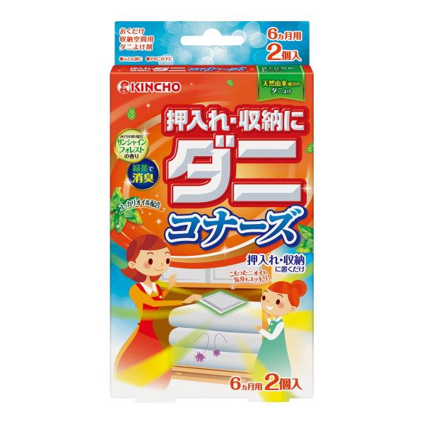 商品名：押入れ・収納にダニコナーズ サンシャインフォレストの香り 6ヶ月用 2個入JANコード：4987115543829発売元、製造元、輸入元又は販売元：大日本除虫菊商品番号：101-91103広告文責：アットライフ株式会社TEL 050...