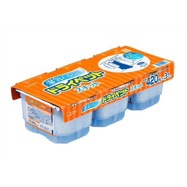 エステー ドライペット スキット 420ml×3個パック 除湿剤しっかり除湿 湿気対策 4901070910168 防虫剤・除湿剤:除湿剤:タンクタイプ:タンクタイプ広告文責：アットライフ株式会社TEL 050-3196-1510 ※商品パ...