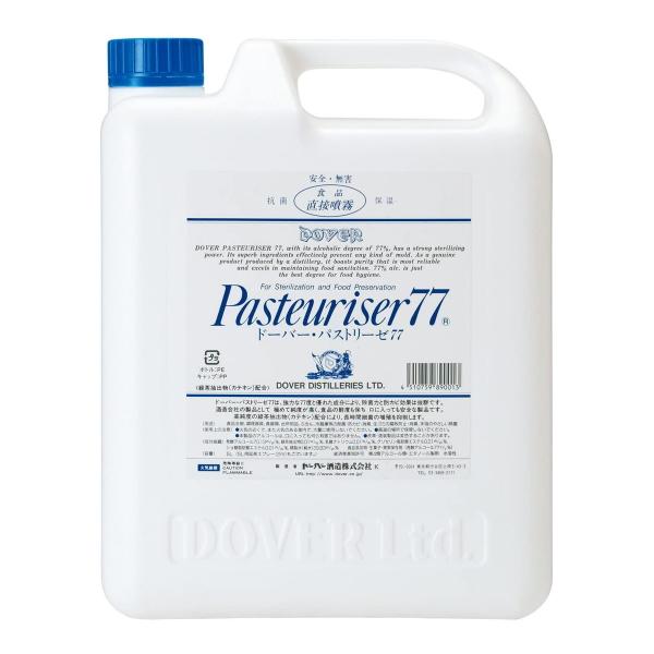 ドーバー洋酒貿易 ドーバー パストリーゼ 77 詰め替え ノズル付 5L除菌スプレーつめかえ用 アルコール製剤 4510759890013 衛生用品:アルコールジェル:消毒用アルコール広告文責：アットライフ株式会社TEL 050-3196-...