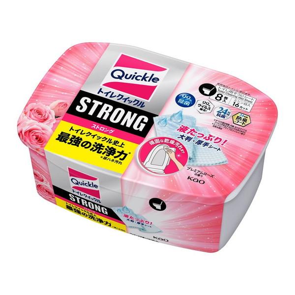 花王 Kao トイレクイックル ストロング プレミアムローズの香り 容器入 8枚入 トイレ用そうじシート液量たっぷり!一気にラク落ち! トイレ クイックル そうじ 4901301417688 広告文責：アットライフ株式会社TEL 050-3...