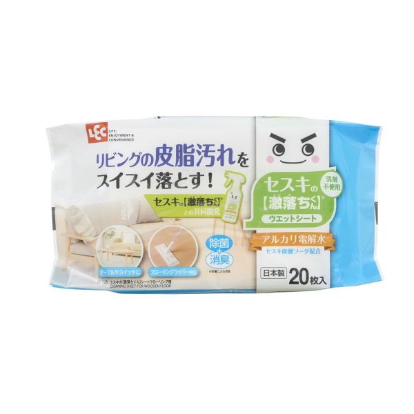 レック セスキの激落ちくん シート フローリング用 20枚入セスキ炭酸ソーダとアルカリ電解水を配合したお掃除シート リビングお掃除に ウェットシート 4903320482289 広告文責：アットライフ株式会社TEL 050-3196-151...