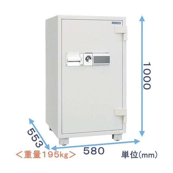 ■基本仕様■型式：テンキー式耐火金庫（DE100）■外寸：幅５８０×奥行き５５３×高さ１０００ｍｍ■内寸：幅４３３×奥行き３４５×高さ７７３ｍｍ■重量：１９５kg■内容量：１１５Ｌ■カラー：ライトグレー■付属品：鍵２本・引出し用鍵２本・取扱...