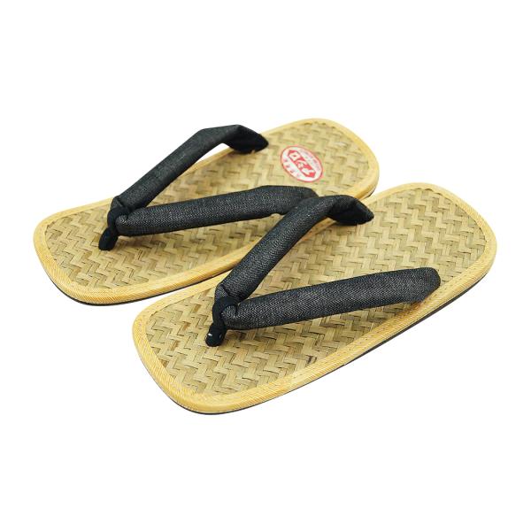 ■素材：表/天然素材アジロ　竹　底/牛皮（特殊加工）　■鼻緒素材/綿100％■サイズ：約25ｃｍ（24.5ｃｍ〜26.5ｃｍの方対応）フリーサイズ かかと高さ約2ｃｍ 　横巾約9.5ｃｍ■生産国：日本