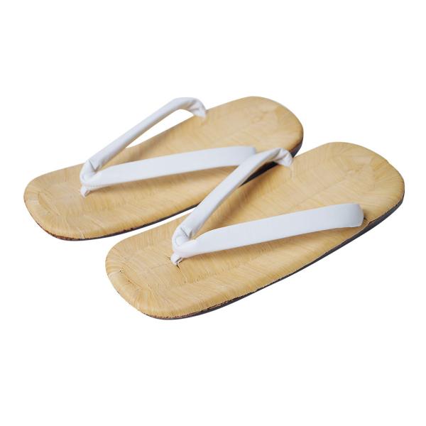 雪駄（せった）本物を追求するならこれ！プロの方々もうなずく逸品です。素材：表/本畳　底/牛皮（特殊加工）　■鼻緒素材/黒別珍/白ビニール■サイズ：LLサイズ約27ｃｍ（27ｃｍ〜28.5ｃｍの方対応）　　　　　　 かかと高さ約2ｃｍ 　横巾...