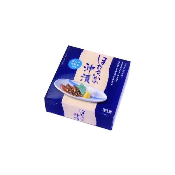 【生産地】富山県【原材料】ほたるいか（日本海）、醤油（小麦・大豆を含む）、砂糖、海水（海洋深層水100％）、食塩、焼酎／甘味料（ソルビット）、調味料（アミノ酸等）、ｐＨ調整剤【賞味期限】50日（お早めにお召し上がりください）【保存方法】冷蔵...