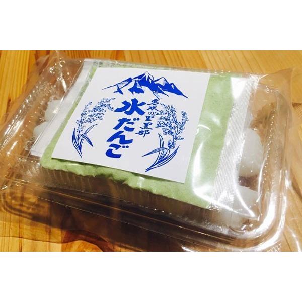 【名称】和菓子【原材料】水だんご：米粉（富山県産）、片栗粉（北海道産）　青きな粉：富山県産大豆、砂糖、食塩、着色料（黄4、青1）※当店の水だんごには、黒部市生地で馴染みのある「うぐいすきな粉（青きな粉）」を使用しています。生地地区限定です。...