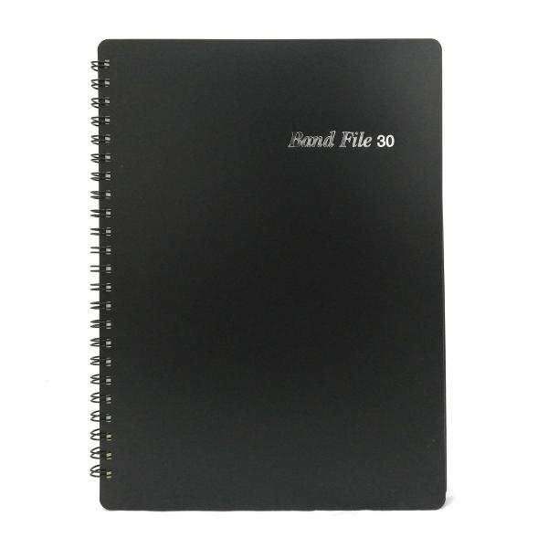 【商品名】　Band File 30 バンドファイル30 30ポケット 楽譜60ページ用 BF-30 ブラック 【商品説明】　・A4サイズが収納可能な楽譜ファイル 【サイズ】　高さ : 2.00 cm　横幅 : 25.10 cm　奥行 : ...