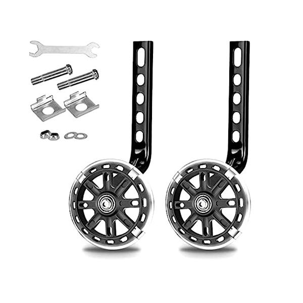 【商品名】　Qfauto 12~20インチ キッズ 子供 練習用 自転車安定器 補助輪 取付簡単 静音設計 自転車補助輪 子供用のトレーニングホイール  【商品説明】　・【5段階サイズ調整】12/14/16/18/20インチの自転車に対応で...