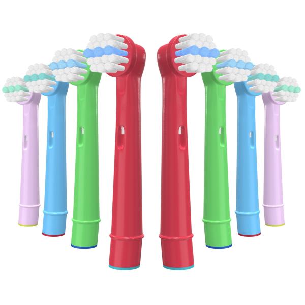 【商品名】　VINFANY ブラウン 対応 電動歯ブラシ 子供用 替えブラシ すみずみクリーンキッズ カラー 歯ブラシ（8本） 【商品説明】　・こどものブラシ??柔らかいブラシヘッド、子供の歯肉の軟らかいケア、3歳以上の子供に良い歯磨き習慣...