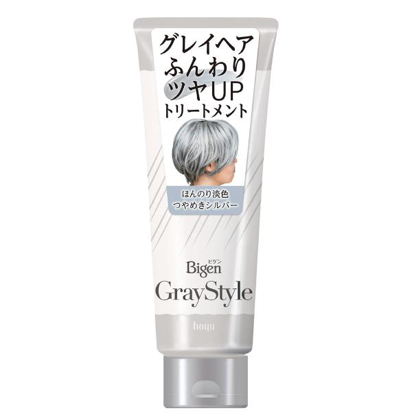 【商品名】　グレーヘア用 ビゲン グレイスタイル グレイケアトリートメント つやめきシルバー 200g 【商品説明】　・グレイヘアのお手入れとして自然で自分らしいグレイヘアを楽しめるトリートメント 【サイズ】　高さ : 4.60 cm　横幅...