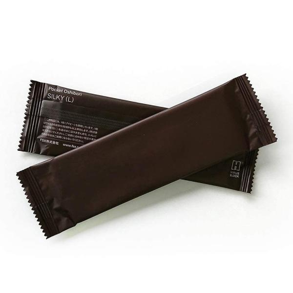 【商品名】　FSX 使い捨て 紙おしぼり SILKY シルキー Lサイズ ブラウン 100本 抗ウイルス 抗菌 平型 大判 厚手 業務用 個包装 【商品説明】　・280×265mmの大判サイズ・シルクのような手触りで引っ張りや伸びに強く、丈...