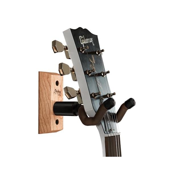 【商品名】　String Swing - CC01K - アコースティックギター＆エレキギター用壁掛けギターハンガー＆取付用ブラケットホルダーチェリ 【商品説明】　・ギターはただの楽器以上の価値があります - ピック、ストラップ、ストリング...