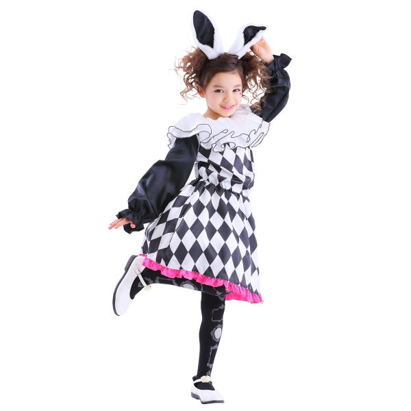 【商品名】　Party City コスプレ レディラビット キッズ 140cm 黒 【商品説明】　・セット内容:カチューシャ、ワンピース・メイン部分の長さ(着丈等) (cm):80cm・モデル身長(cm):114cm、モデル着用サイズ:12...