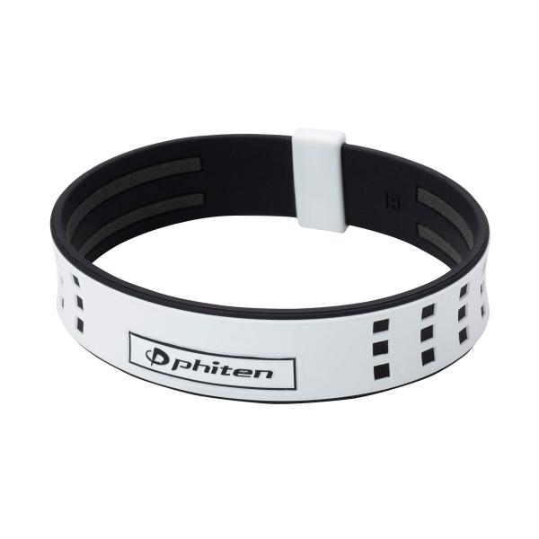 【商品名】　phiten(ファイテン) ブレスレット RAKUWAブレスS DUO|| ホワイト/ブラック 16cm 【商品説明】　・カラー:ホワイト/ブラック・サイズ:16cm・性別:男性/女性・技術:ミクロチタンボール・素材:シリコーン...