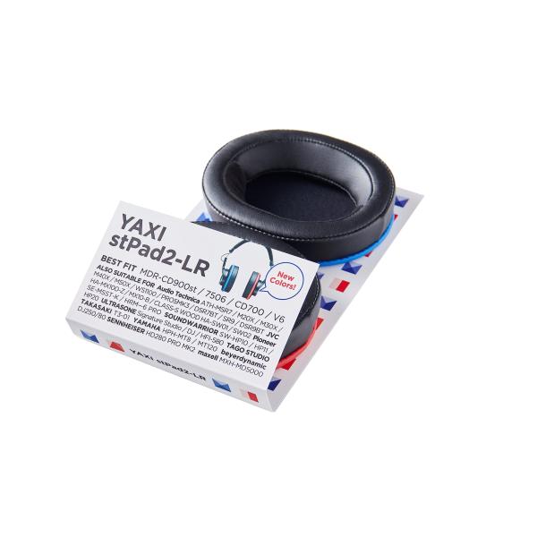 【商品名】　YAXI stPad2-LR (青赤) イヤーパッド (900st,7506等に交換可能) 【商品説明】　・ウレタンは反射の起きやすいドーム状に加工し、より聴きやすい音を提案・内径部分は音の反射量を考慮し、前：レザー、後：アルカ...