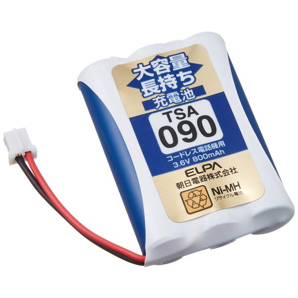 【商品名】　エルパ(ELPA) 大容量長持ち充電池 パイオニア他同等品 3.6V 800mAh ニッケル水素充電池 TSA-090 【商品説明】　・すぐに使える充電済・安全装置内蔵・自己放電を抑制・適合機種 ・ブラザー:BCL-BT30 ・...