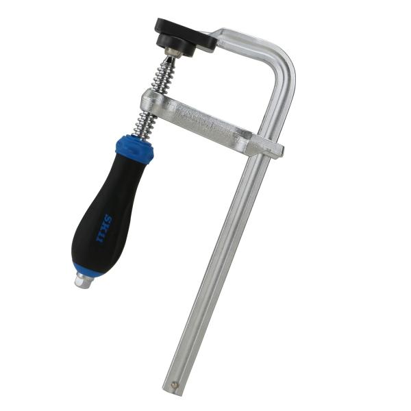 【商品名】　SK11(エスケー11) L型クランプ 口開き200mm 締付力250kg LS-200N 【商品説明】　・ふところ深さ:80mm・最大口開き:200mm・最大締付力:250kg・本体:炭素鋼、ハンドル:PP・TPR、保護カバー...