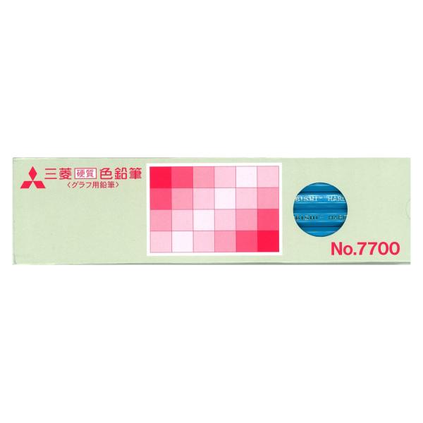 【商品名】　三菱鉛筆 色鉛筆 硬質 No.7700 水色 1ダース K7700.8 【商品説明】　・12本入・サイズ:縦47x横177x厚17mm・硬質色鉛筆・色:水色・重量:65g 【サイズ】　高さ : 2.10 cm　横幅 : 5.90...