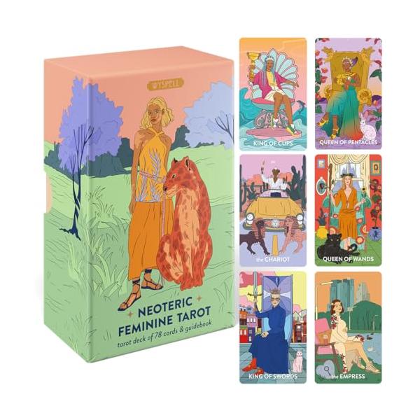 【商品名】　Wyspell フェミニンなタロットカードデッキ?ボーダーレス?ガイドブック付き?ネオテリック初心者タロットデッキカード 【商品説明】　・タロットカードデッキをお選びください-すべてのタロットカードは2つのバージョンがあります。...