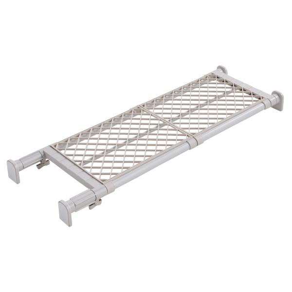 【商品名】　HEIAN SHINDO 突っ張り棚 強力タイプ メッシュ ホワイト 耐荷重50~30kg 幅73~112cm TAI-7 平安伸銅工業 【商品説明】　・【サイズ】幅73-112×高5.5cm×奥行25.5cm(棚部奥行23.5...
