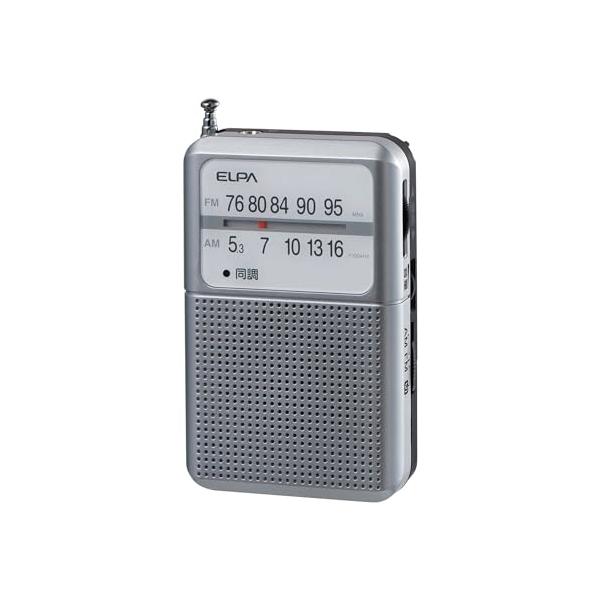 【商品名】　エルパ (ELPA) AM/FM 電池長持ちラジオ (アナログ + 長持ち) ラジオ/防災 (ER-P80F シルバー) 【商品説明】　・■スピーカー：直径40mm　丸型8Ω・■出力端子：φ3.5mmミニジャック・■受信周波数：...