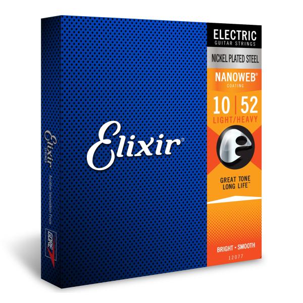 【商品名】　ELIXIR(エリクサー) Elixirエレキギター弦 NANOWEB Light Heavy .010-.052 #12077 国内正規品 【商品説明】　・エリクサー弦は特殊で高度なポリマーコーティング技術によって、弦を汗や体...