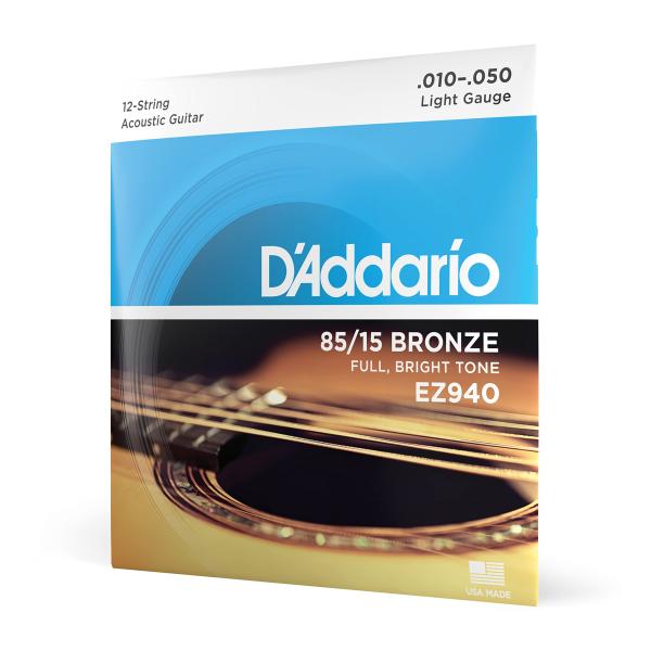 【商品名】　D'Addario ダダリオ アコースティックギター弦 85/15アメリカンブロンズ Light 12弦 .010-.050 EZ940 国 【商品説明】　・ブロンズ配合比を85:15に設定した非常にブライトなサウンドを特徴とす...