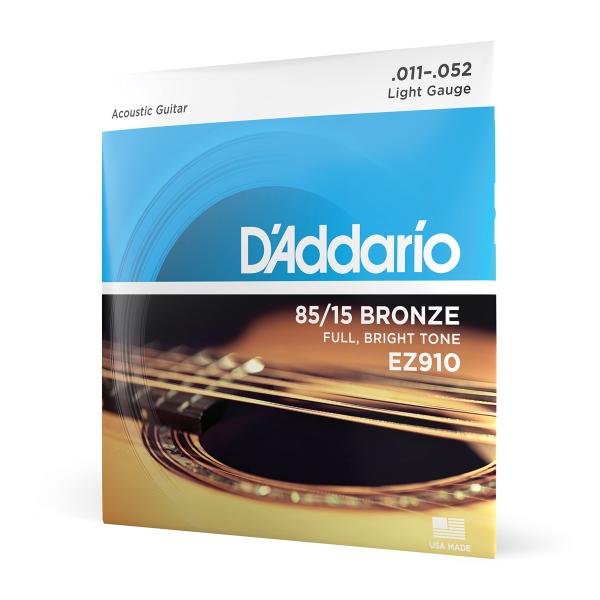 【商品名】　D'Addario ダダリオ アコースティックギター弦 85/15アメリカンブロンズ Light .011-.052 EZ910 国内正規品 【商品説明】　・ブロンズ配合比を85:15に設定した非常にブライトなサウンドを特徴とす...