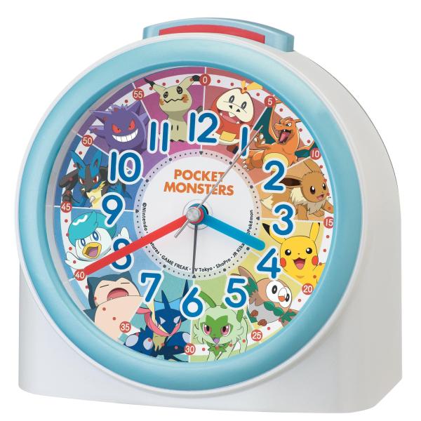 【商品名】　セイコークロック 目覚まし時計 置き時計 クオーツ時計 キャラクター ポケットモンスター 白 125×125×73mm CQ426W 【商品説明】　・クオーツ時計・サイズ:125×125×73mm・スイープ秒針・一発鳴り止め・付...