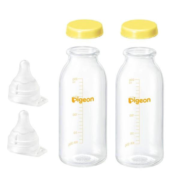 【商品名】　ピジョン 母乳実感 直付け 哺乳瓶200mlセット 透明（低負担・流量大）２セット 【商品説明】　 【サイズ】　高さ : 6.00 cm　横幅 : 13.50 cm　奥行 : 19.60 cm　重量 : 340.0 g　※梱包時...