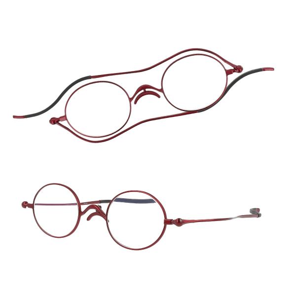 【商品名】　SHIORI 栞 老眼鏡 薄型リーディンググラス 可動式鼻パッド ラウンドタイプ SI-05-4 +3.00 ワイン 鯖江メーカー企画 ブル 【商品説明】　・UV99.9％カット！ブルーライトを13％カットでスマホ・パソコンの疲...