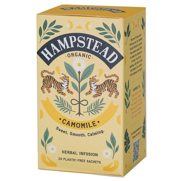 【商品名】　HAMPSTEAD TEA ハムステッドティー オーガニック カモミール ハーブティー ティーバッグ ノンカフェイン 個包装 20袋 有機J 【商品説明】　・【ハムステッドティーのこだわり】■信頼の認証：ハムステッドティーシリー...