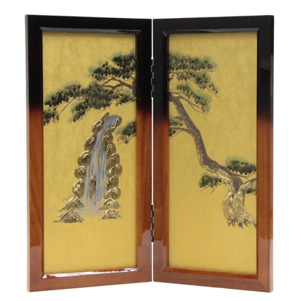 アウトレット品 五月人形屏風単品 23号五月屏風 二曲 茶ボカシ塗り 松滝 21ya2053 飾り幅目安60〜65cm (K2021-74) インテリア ディスプレイ 見切処分品5000円以上お買上で北海道・沖縄・離島を除き国内送料無料(運...