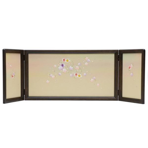5000円以上お買上で北海道・沖縄・離島を除き国内送料無料(運賃弊社負担）アウトレット品。見本使用、展示品です。アウトレット品 雛人形三月屏風 屏風のみ 13号 刺繍金彩花丸 桂 飾り幅100〜105cm (22a-ya-2122) インテ...